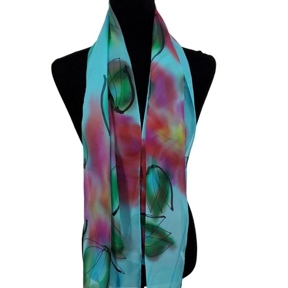 Robert Daskal | Accessories | Robert Daskal Silk Chiffon Scarf Shawl ...